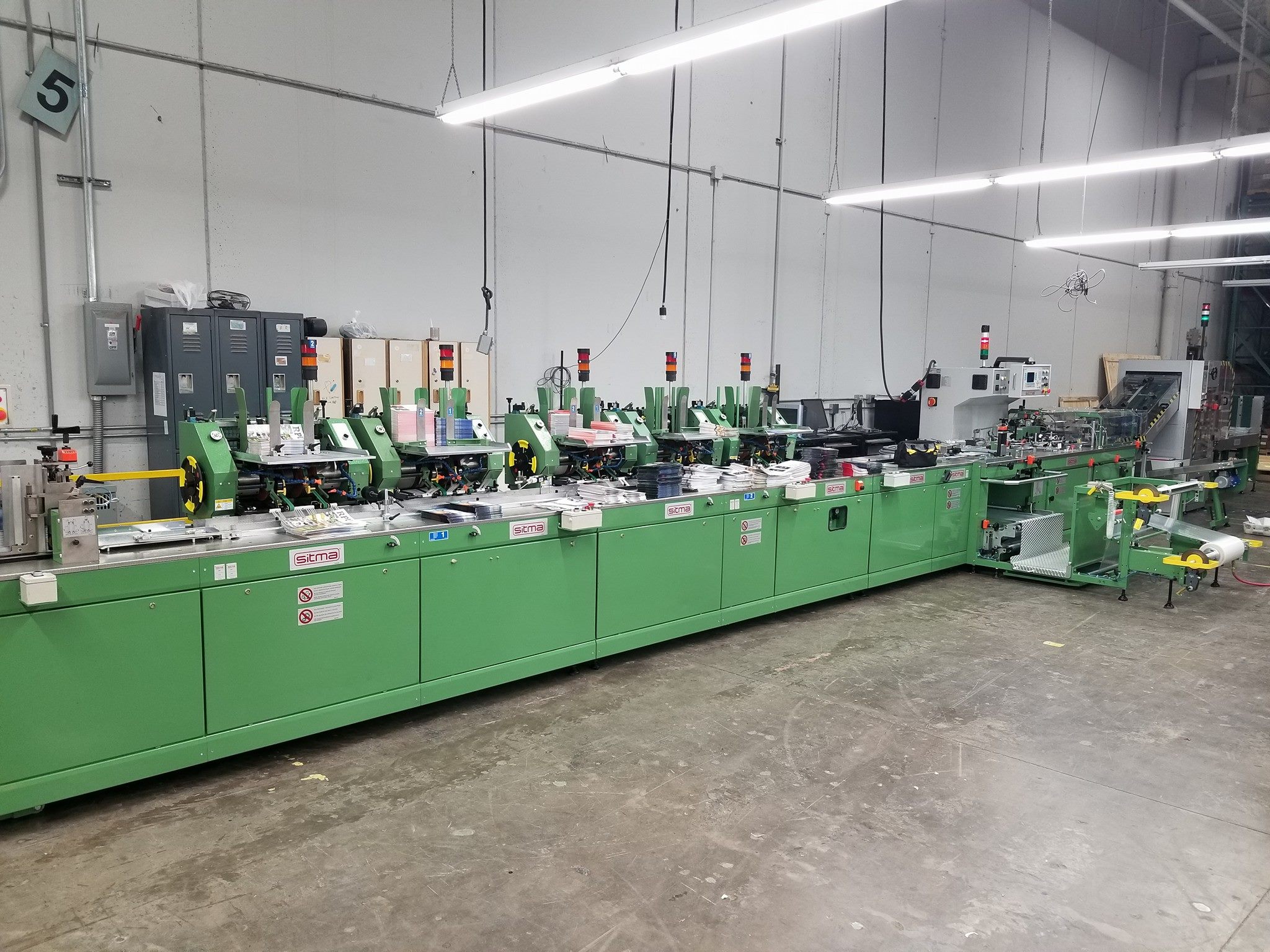 SITMA 950-E Poly and Paper Wrapping Machine Installed